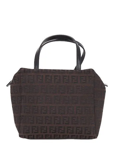 FWRD RENEW Fendi Zucchino Handbag - Brown