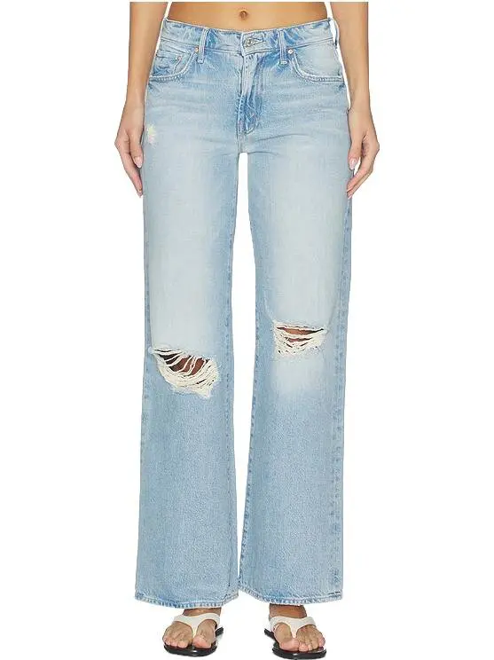 MOTHER The Mid Rise Maven Sneak Jeans - Blue