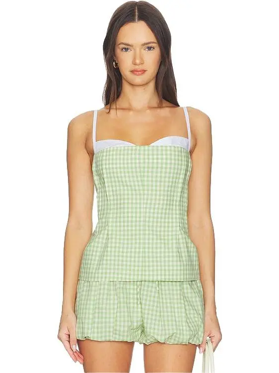 Simkhai Charlee Bustier Top - Green