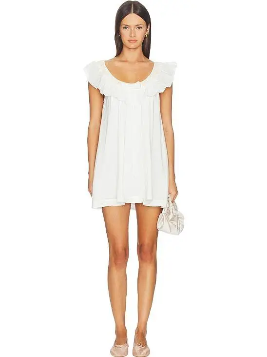 For Love & Lemons Cora Mini Dress - White