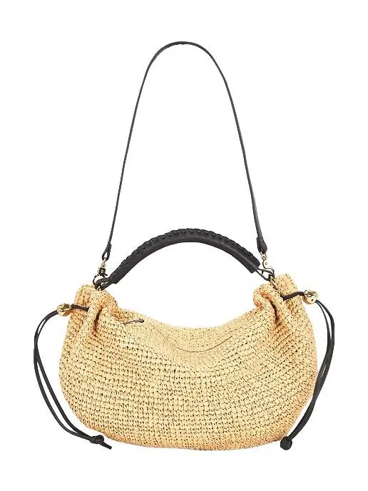 Madewell Gathered Raffia Shoulder Bag - Tan