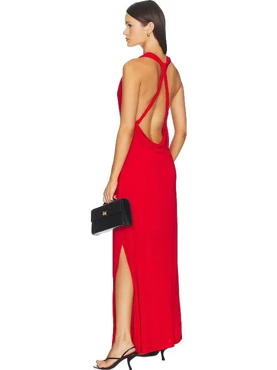 Helmut Lang Knot Dress - Red