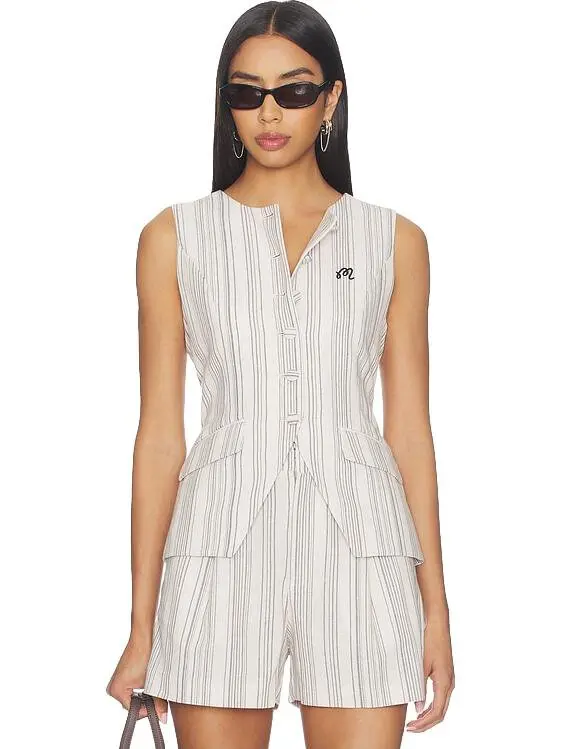 MALBON Keily Vest Top - Cream