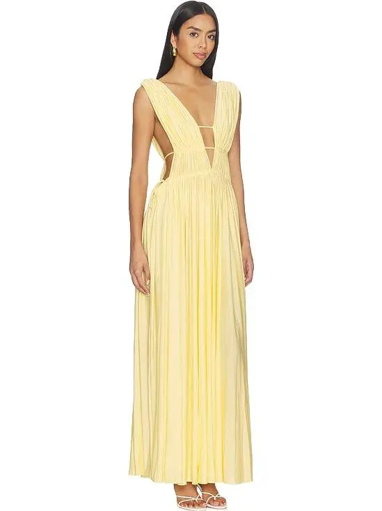MOTHER OF ALL Helena Maxi Dress - Lemon