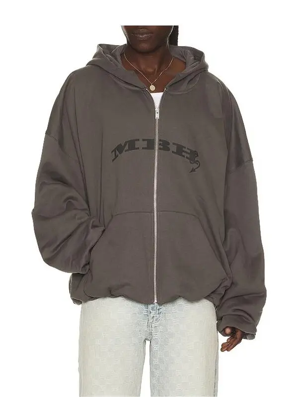 MISBHV Inflated Devil Zipped Hoodie - Charcoal