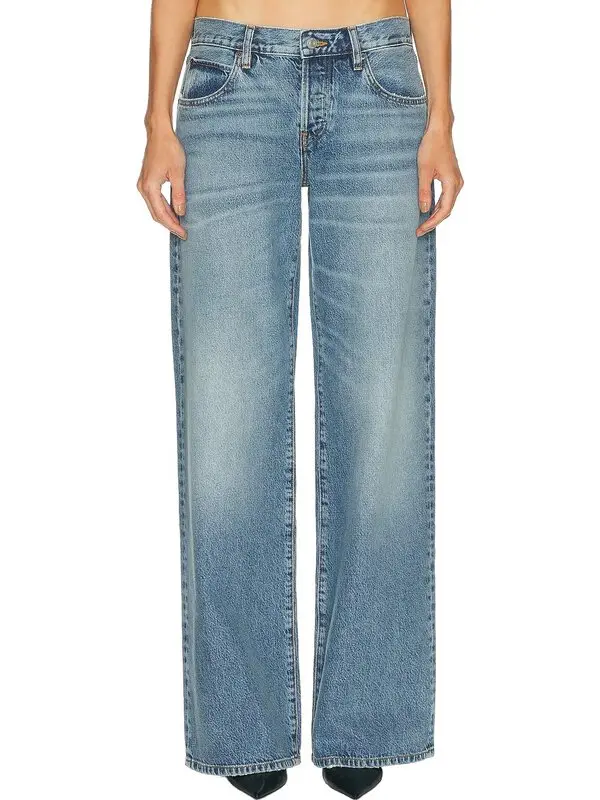 FRAME The Leo Low Rise Baggy Jean - Rivage