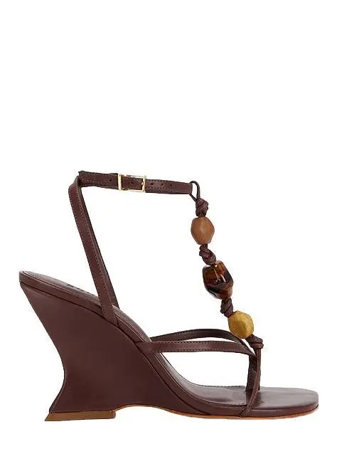 Schutz Amber Wedge Sandal - Brown
