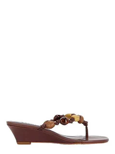 Schutz Sapphire Wedge Sandal - Brown