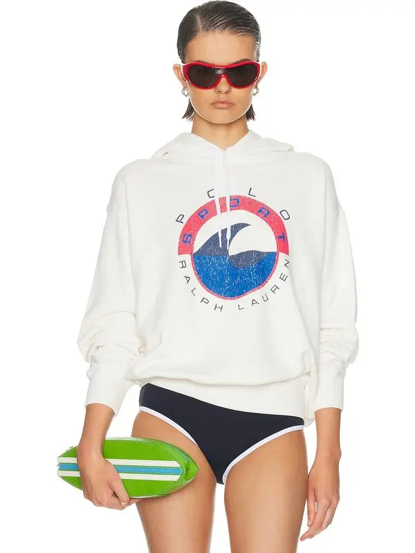 Polo Ralph Lauren Pullover Hoodie Sweatshirt - Deckwash White
