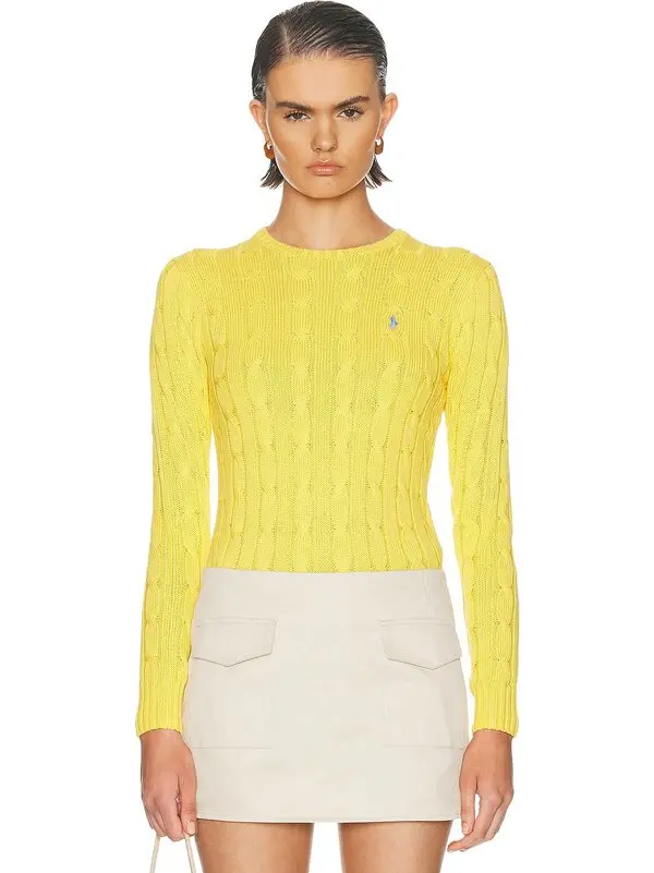 Polo Ralph Lauren Julianna Cable Knit Sweater - Beach Yellow