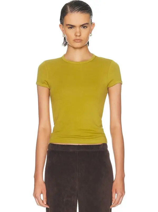 Donni. The Baby Rib Baby Tee - Pistachio