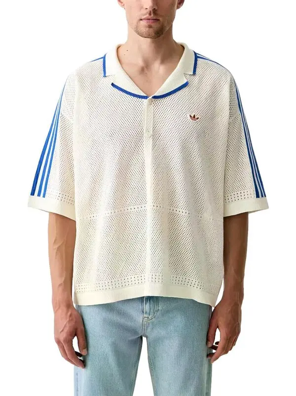 Adidas Resort Mesh-knit Shirt - White