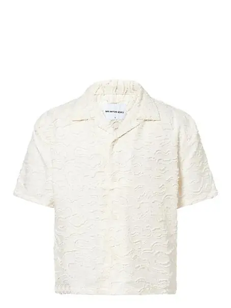 MKI MIYUKI ZOKU Jacquard Fringe Woven Shirt - Bone