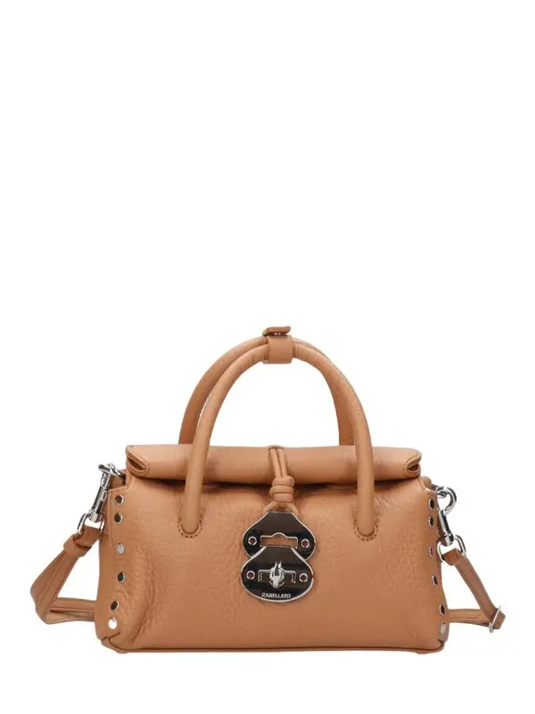 ZANELLATO Dotta Centauro Logo Shoulder Bag - Brown