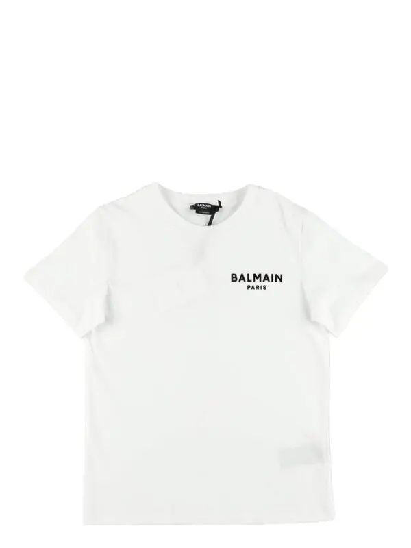 Balmain Logo Print T-shirt - White
