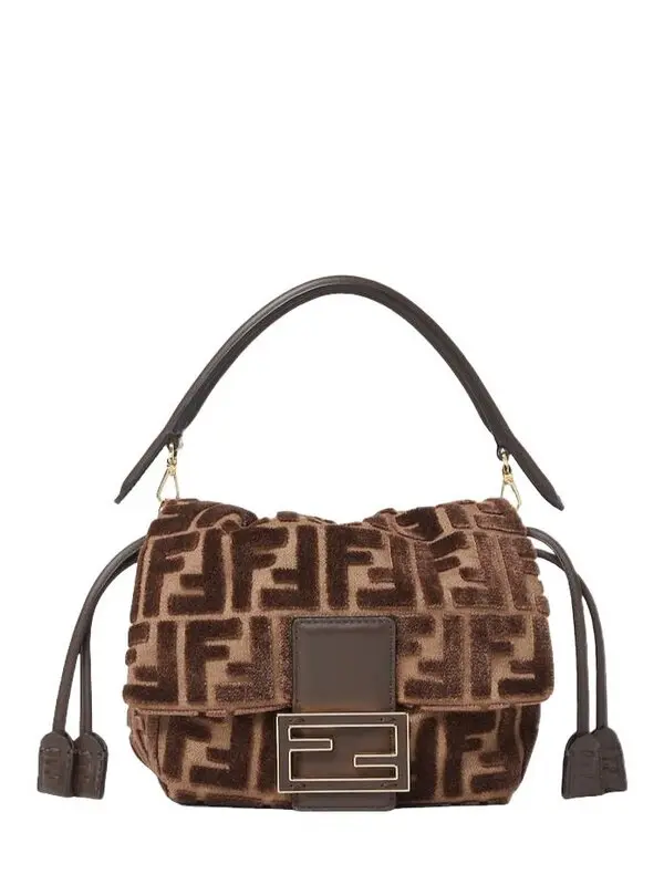 Fendi Mamma Baguette Small Tote Bag - Dark Brown