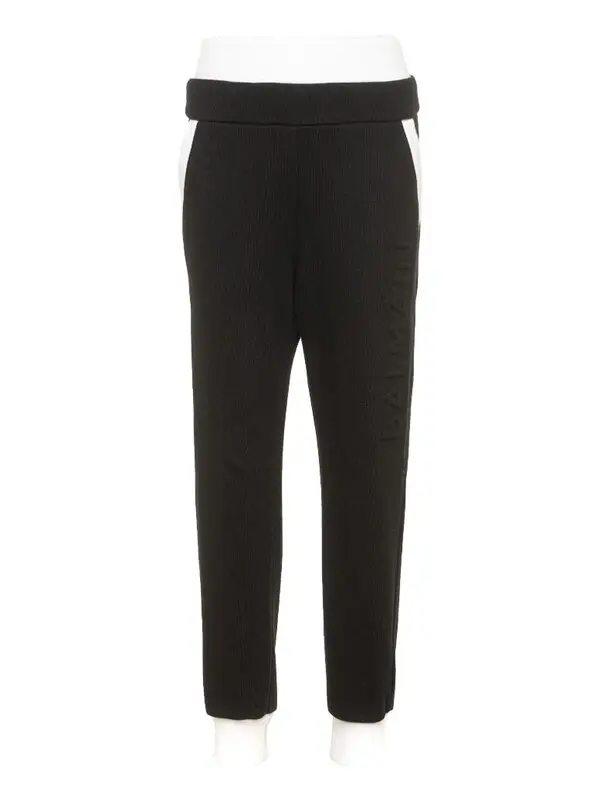 Balmain Side Strap Trousers - Black