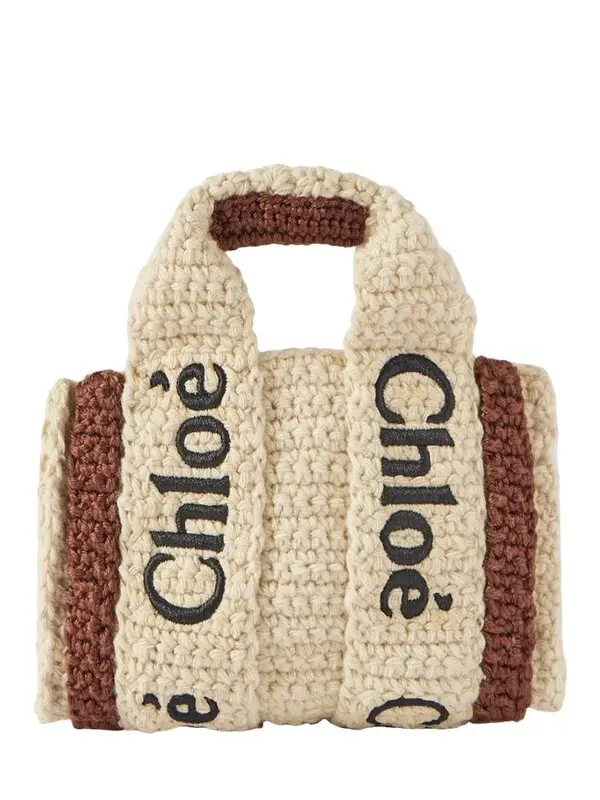 Chloé Woody Mini Tote Bag - Nude