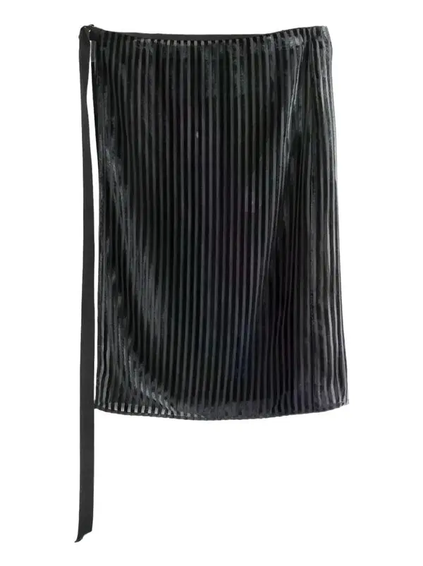 ANN DEMEULEMEESTER Pleated Wrap-style Shorts - Black