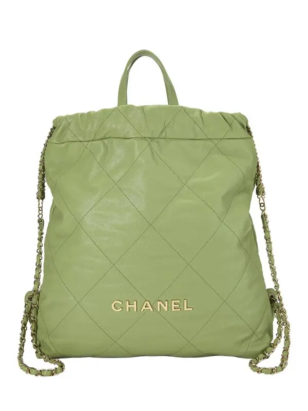 Chanel Caviar 22 Backpack - Green