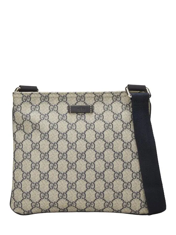 Gucci Gg Supreme Messenger Bag - Navy