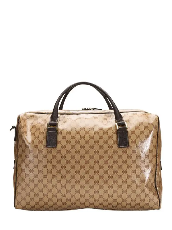 Gucci Crystal Carry On Duffle - Brown