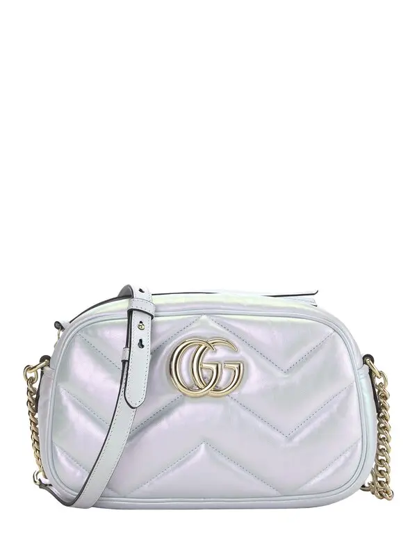 Gucci Gg Marmont Quilted Crossbody Bag - Blue