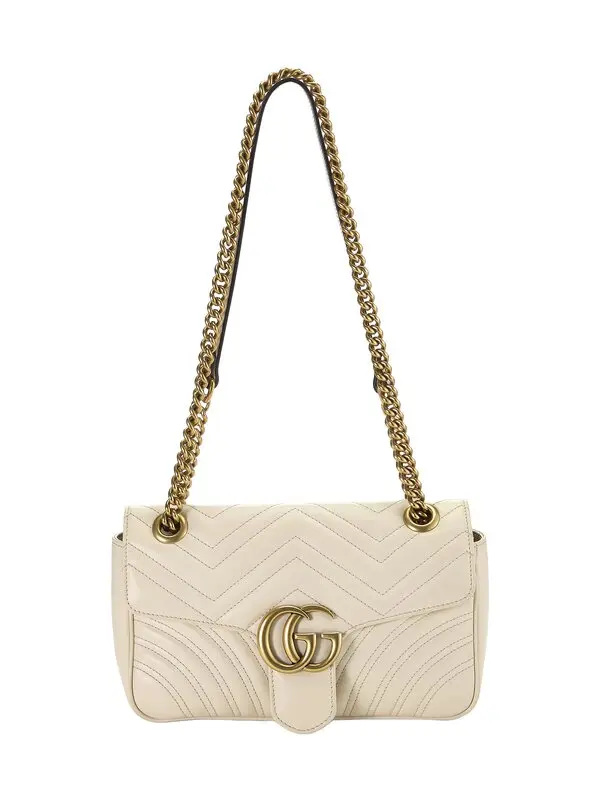 Gucci Gg Marmont Matelassé Leather Shoulder Bag - White
