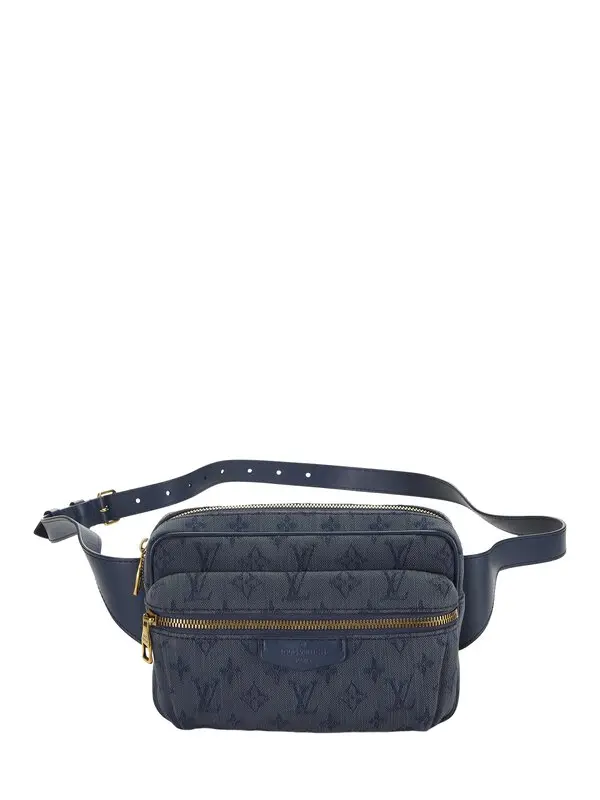 LOUIS VUITTON Monogram Denim Outdoor Bumbag - Blue