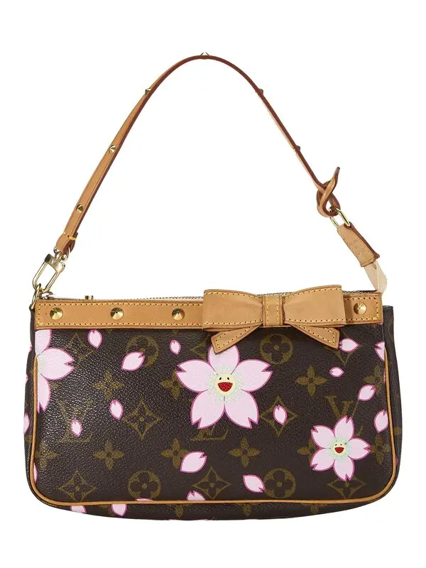 LOUIS VUITTON Takashi Murakami X Monogram Blossom Pochette Accessoires - Brown
