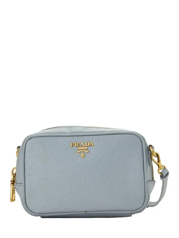 Prada Saffiano Leather Camera Bag - Blue
