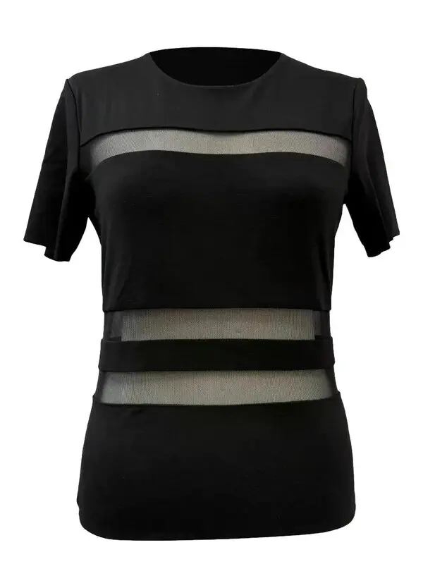 ALEXANDER WANG Mesh-accent T-shirt - Black