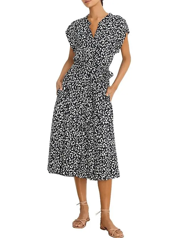 NIC+ZOE Sonni Leopard Sketch Dress - Indigo Multi