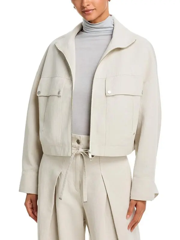 BOSS Jamoura Cotton-linen Blend Jacket - Pumice