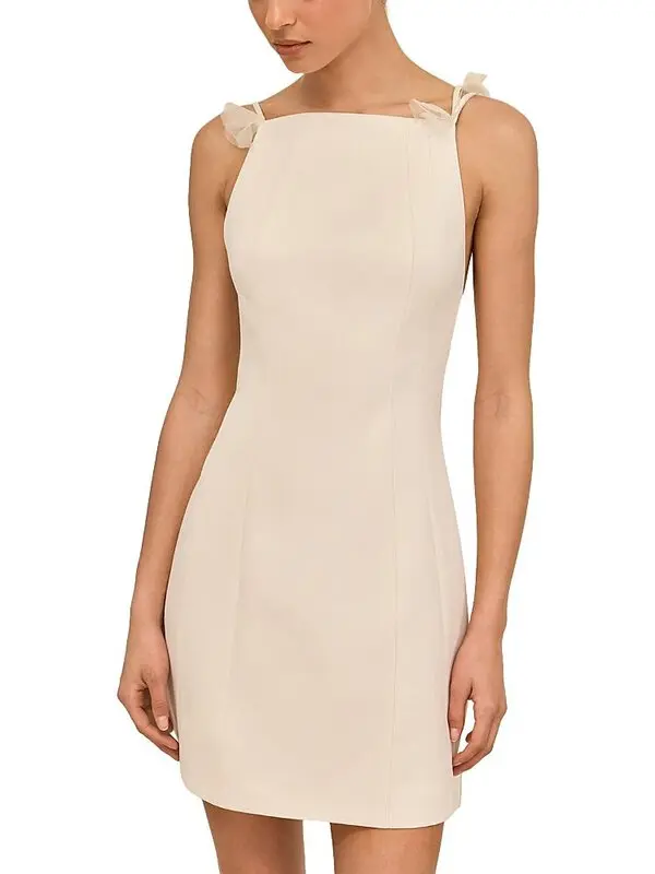 Cult Gaia Tara Organza Trim Dress - Off White