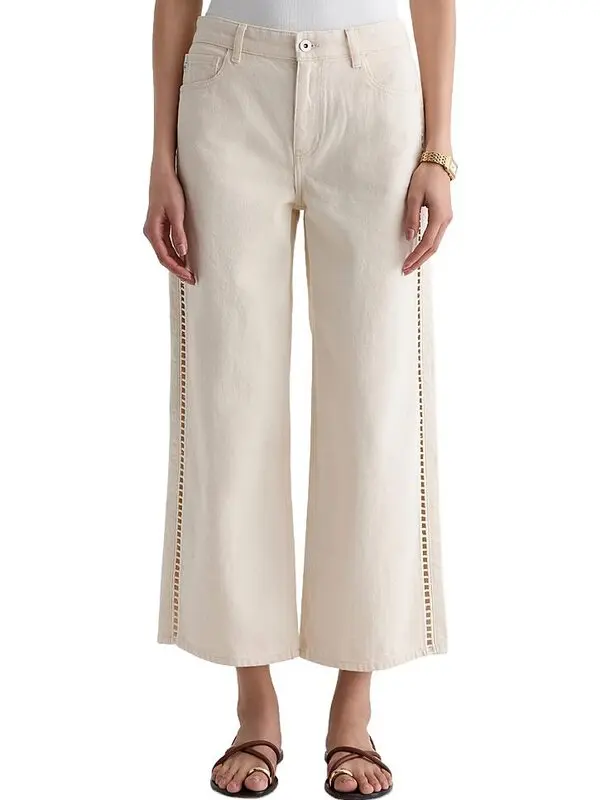 Ag Mid Rise Ankle Wide Leg Jeans - Fresh Air
