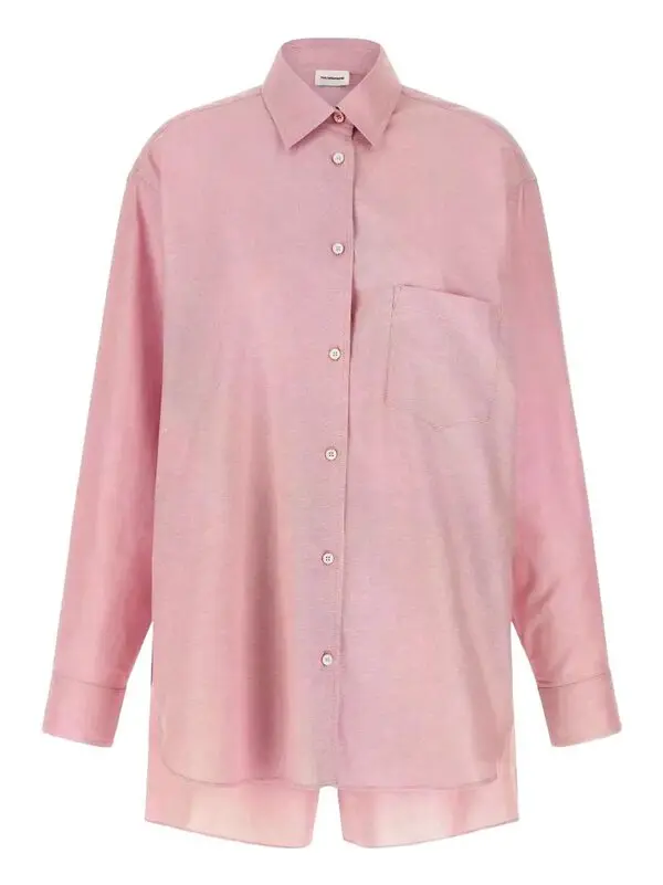 Andamane Button Detail Shorts And Shirt Set - Pink