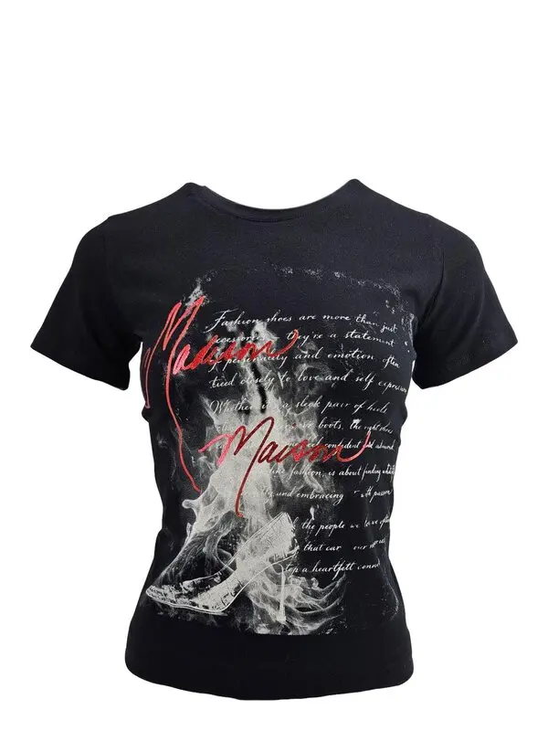 MADISON MAISON Graphic T-shirt With Shoe Illustration - Black
