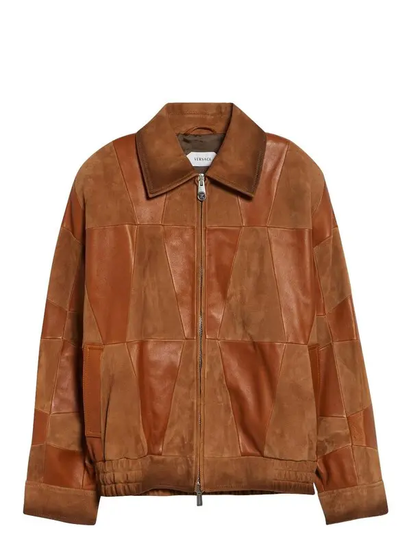 Versace Paneled Jacket - Leather