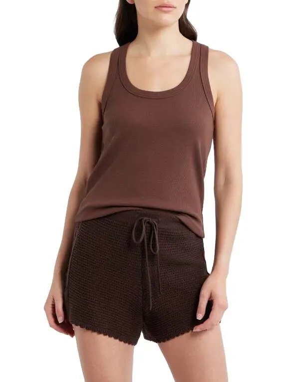 Marine Layer Lexi Sun-in Rib Tank - Chocolate