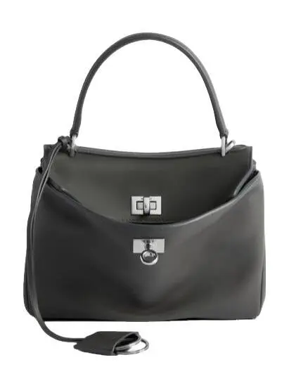 Balenciaga Twist-lock Top Handle Bag - Grey