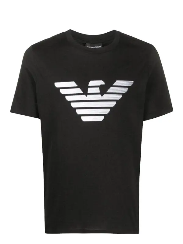 Emporio Armani Large Logo T-shirt - Black