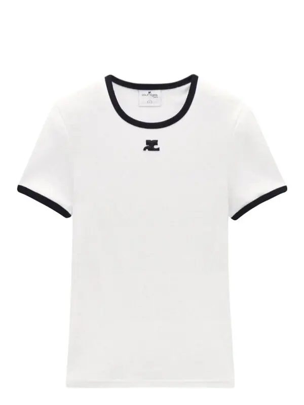 COURREGES Bumpy Crewneck Short-sleeved T-shirt - No