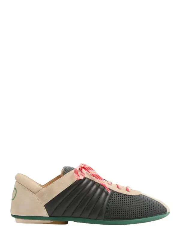 Valentino Garavani Strikie" Perforated Nappa And Suede Sneakers - Black