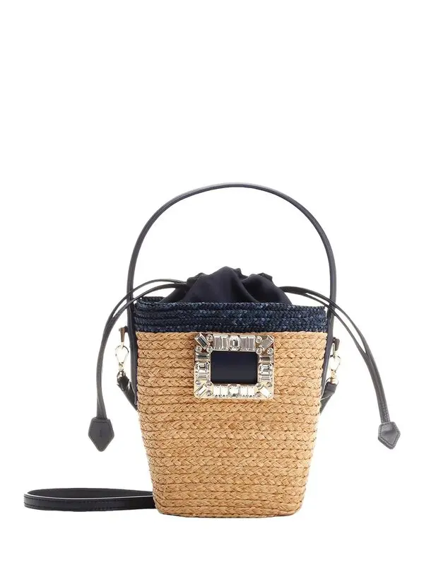 ROGER VIVIER Raffia Bucket Bag - Multicolor