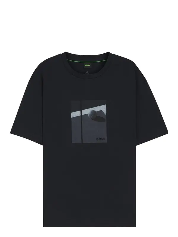 Hugo Boss Join Relaxed Grx Round-neck Printed T-shirt - Dark Blue