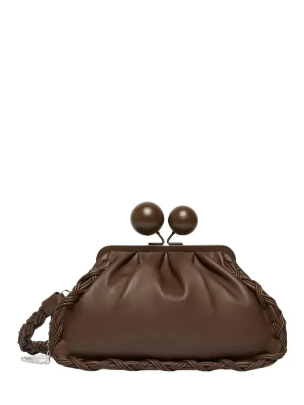 Max Mara Medium Nappa Leather Pasticcino Bag With Ball Buckle - Brown