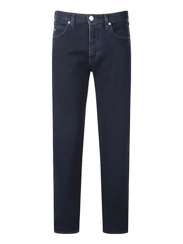 Emporio Armani Low-rise Slim-cut Straight-leg Jeans - Black