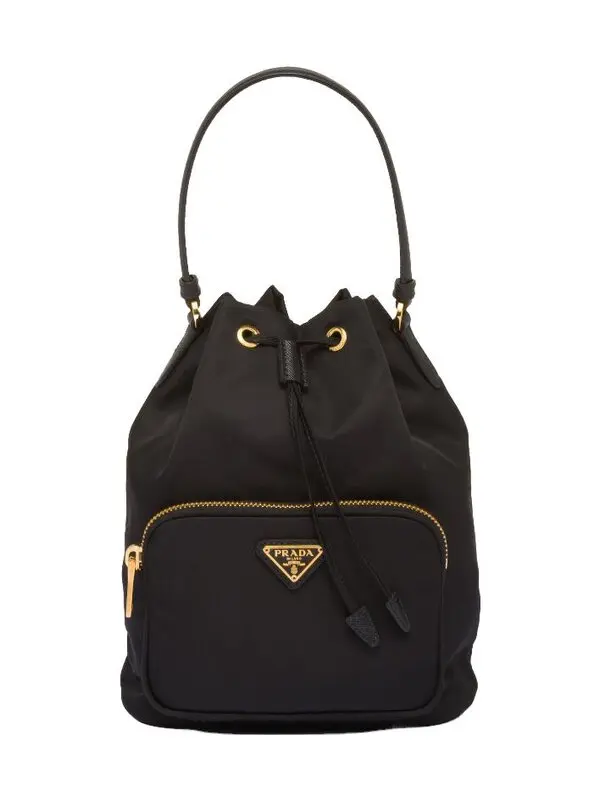 Prada Duet Bucket Shoulder Bag - Black