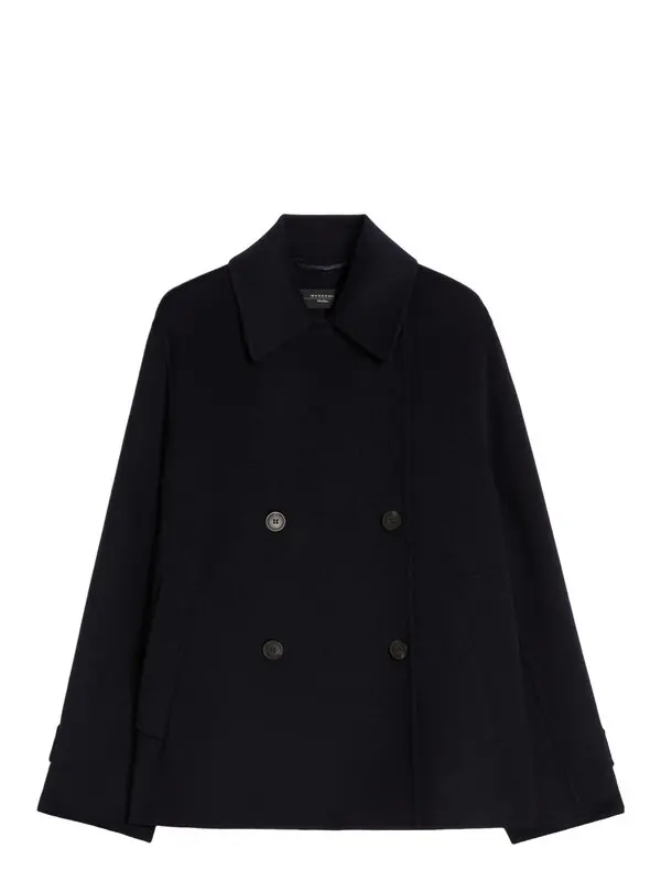 Max Mara Double-breasted Short Jacket - Navy Blue